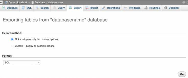 How to Run SQL Queries and Create Backups in phpMyAdmin