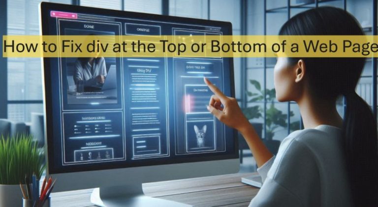 How to Fix div at the Top or Bottom of a Web Page (With Examples ... How to Fix div at the Top or Bottom of a Web Page (With Examples ...